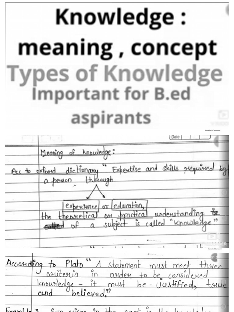 Meaning Type and Source of Knowledge | PDF