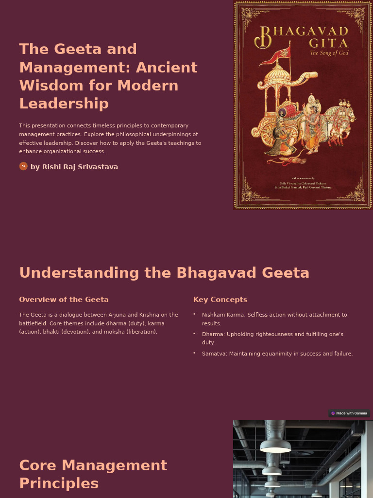 Geeta Insights for Modern Leadership | PDF