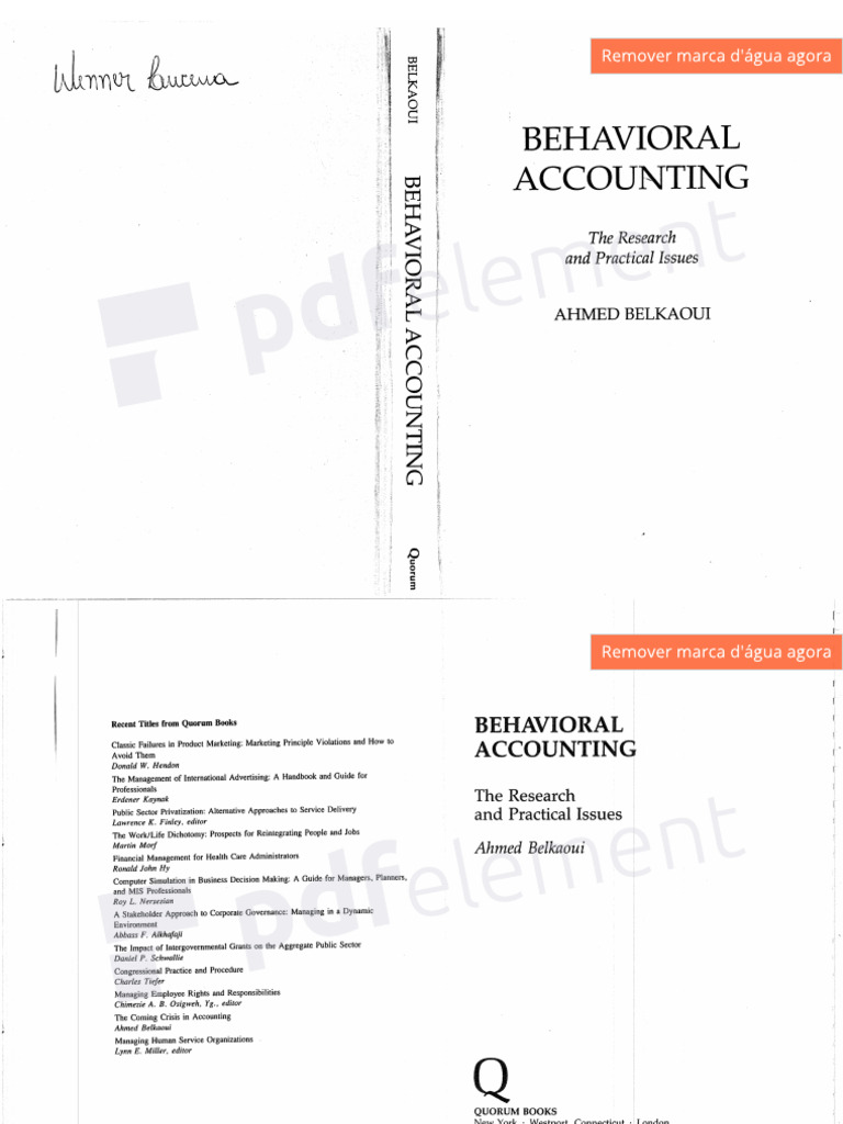 Behavioral Accounting The Research and Pratical Issues | PDF