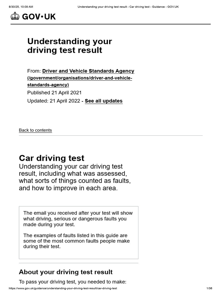 Check Your UK Driving Test Results | PDF | Driving | Road
