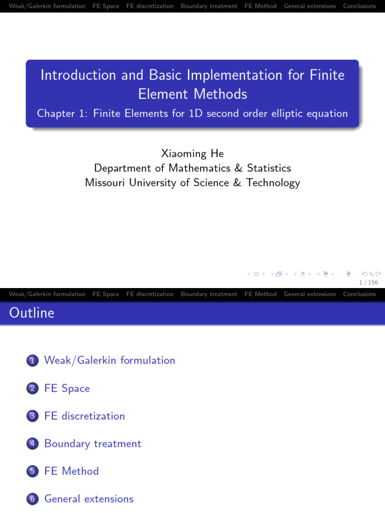 Finite Elements Chapter 1 | PDF | Finite Element Method | Matrix ...