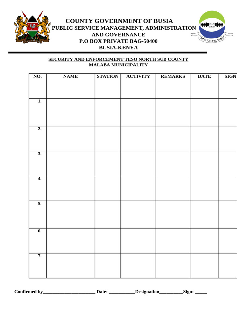 Duty Roster PCC 2 | PDF