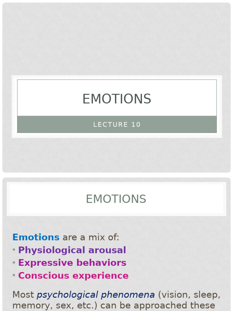 Understanding Emotions and Stress Management | PDF | Emotions ...