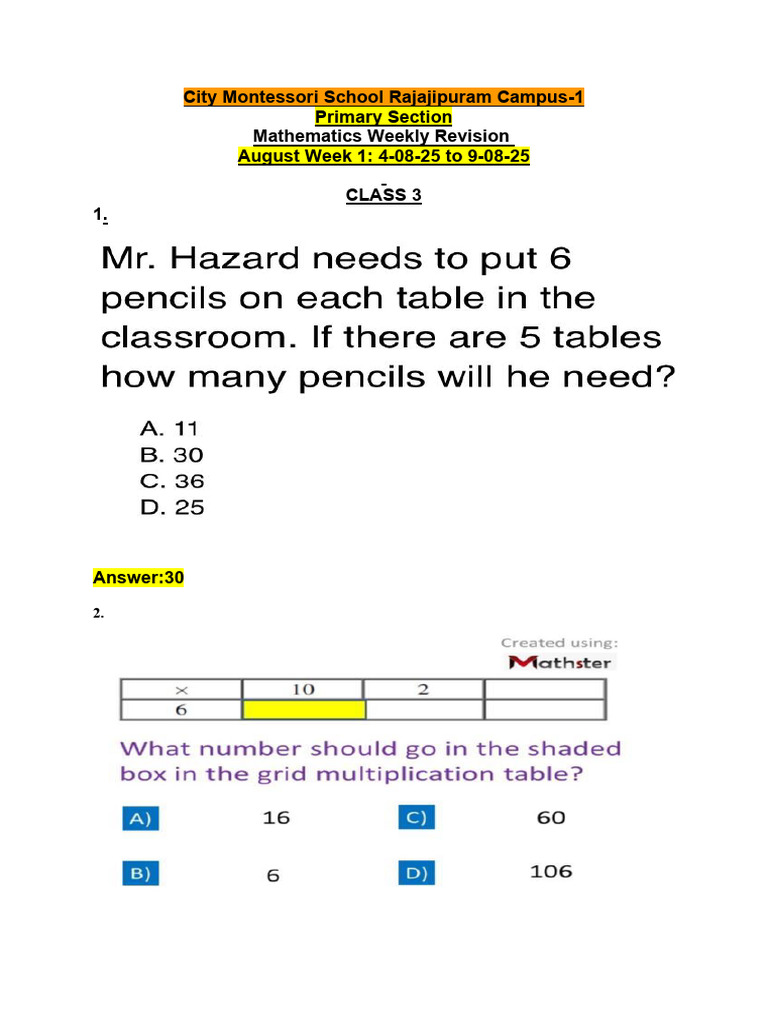 III-August'25 Week 1 Mcqs | PDF