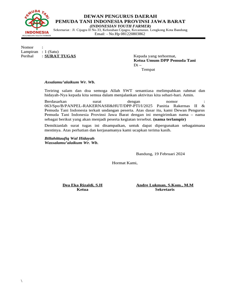 Contoh Surat HMI | PDF