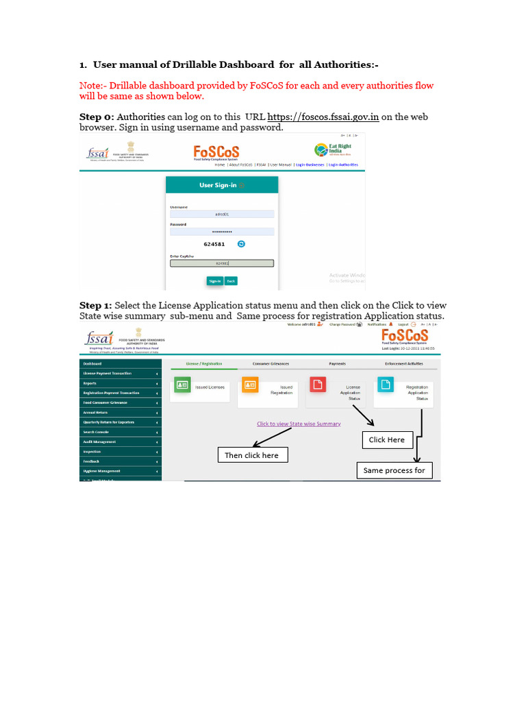 Drillable Dashboard User Manual | PDF