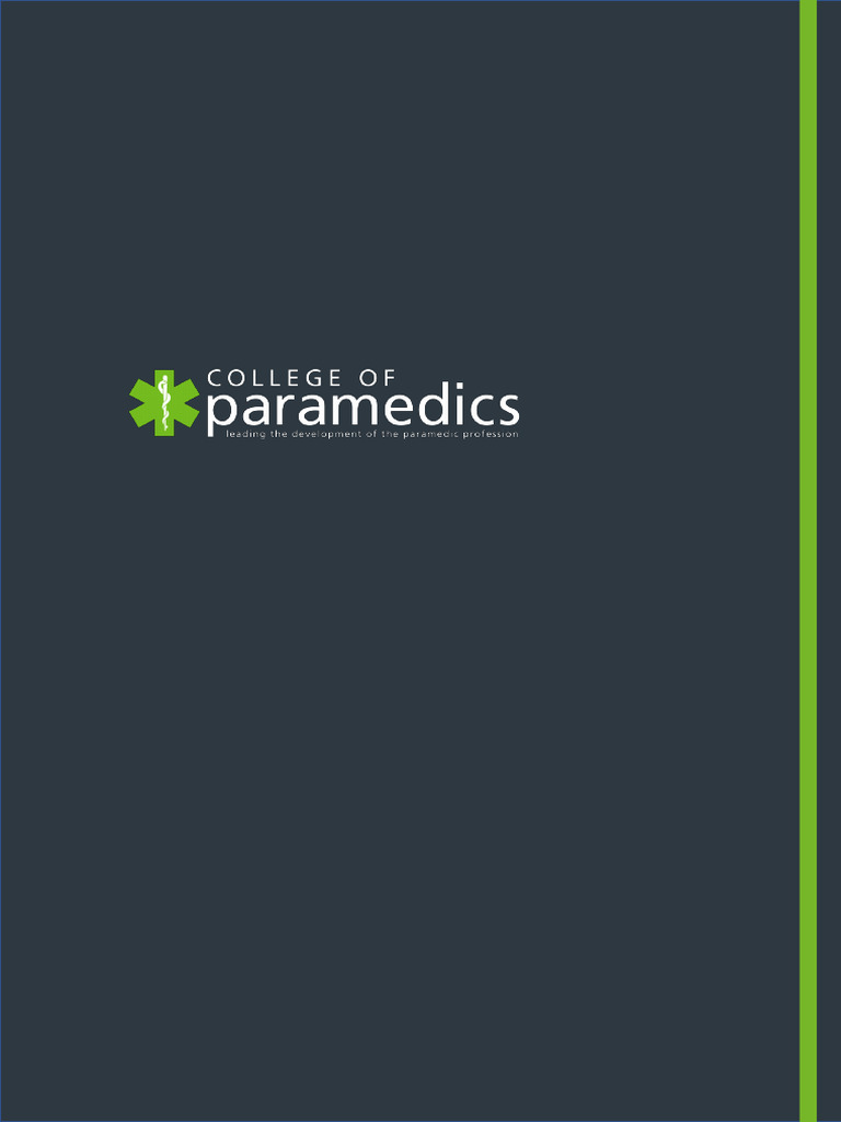 Paramedic Scope of Practice Guidelines | PDF | Paramedic | Profession