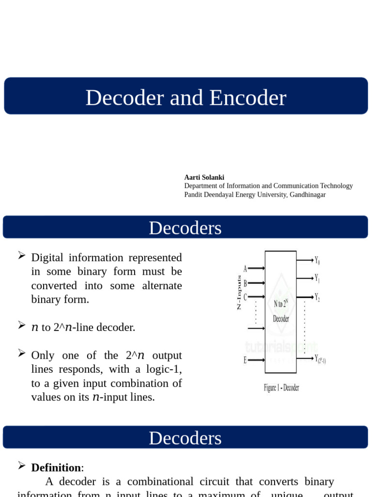 4.decoder and Encoder | PDF | Central Processing Unit | Input/Output