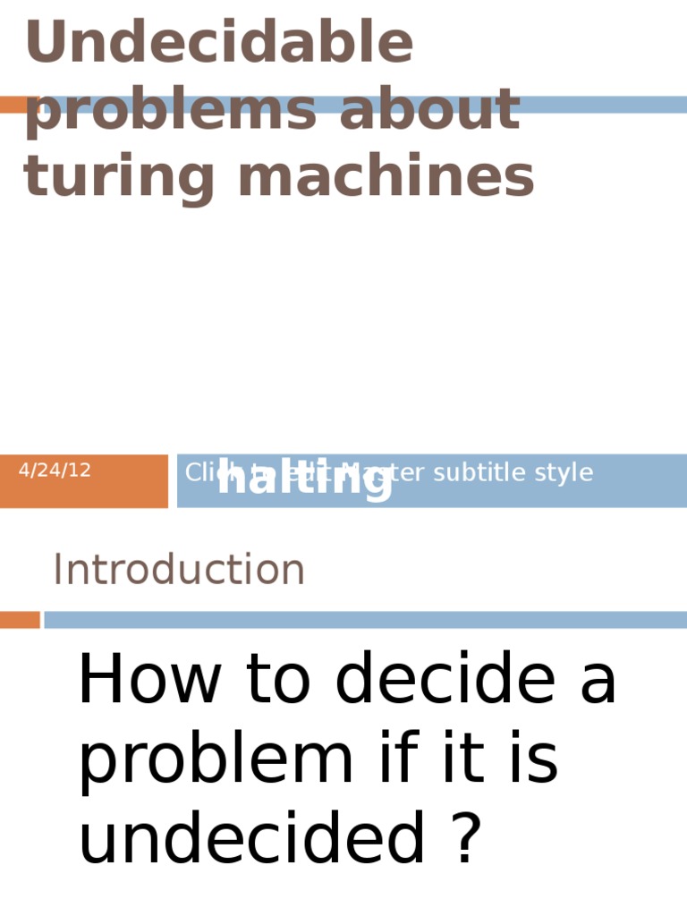 Undecidable Problems About Turing Machines | PDF | Computability Theory | Mathematical Logic