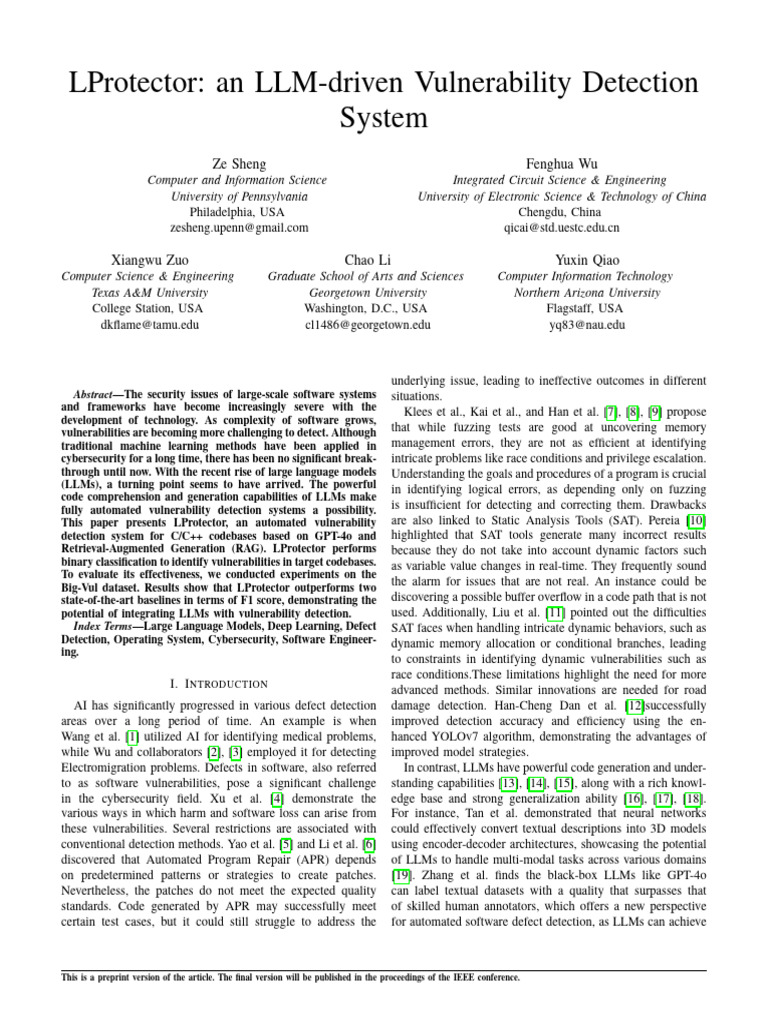 2411.06493v1 - LLM-driven Vulnerability Detection C&C++ | PDF ...