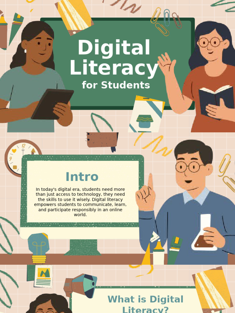 Green and Brown Illustrated Digital Literacy Presentation - 20250727 ...