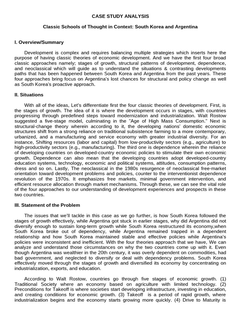 Case Study Analysis | PDF | Economic Growth | Economies