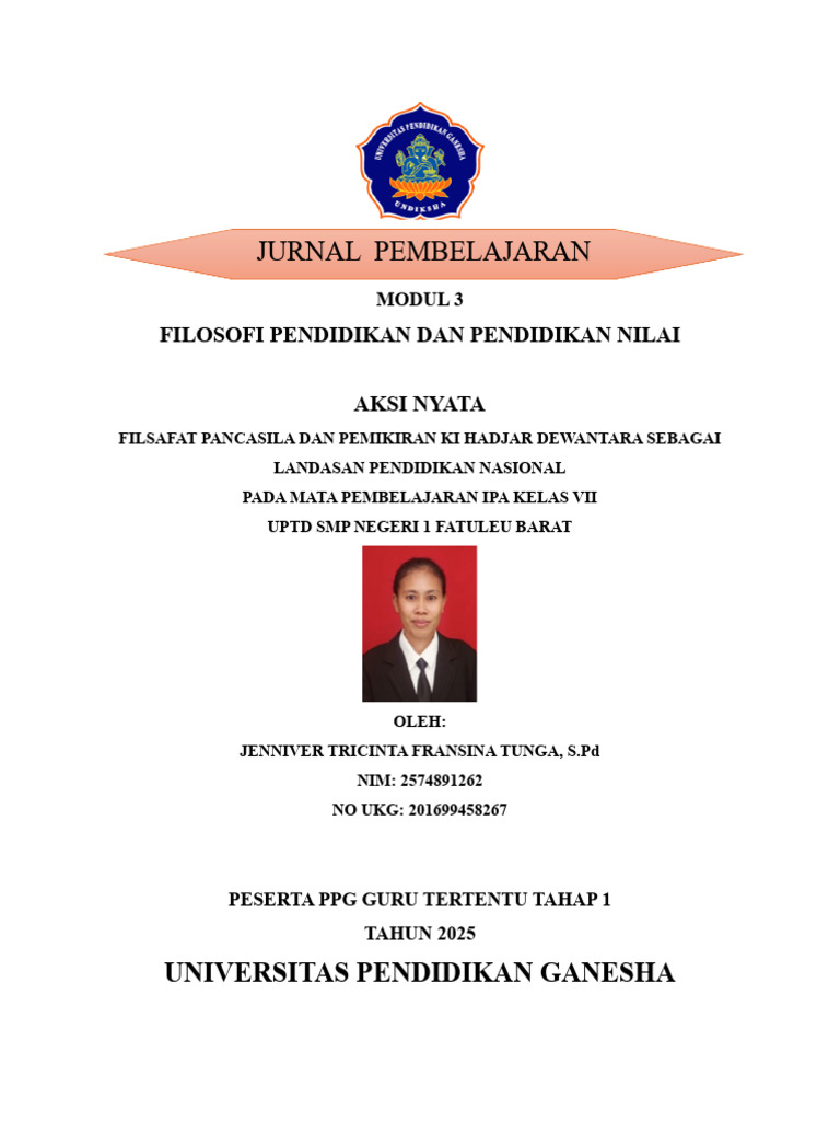 Jenniver Tricinta Fransina Tunga - Filsafat Pancasila Dan Pemikiran Ki ...