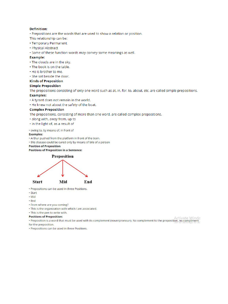 Preposition | PDF