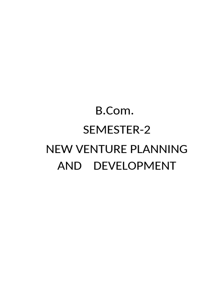 New Venture Planning Essentials | PDF | Franchising | Entrepreneurship