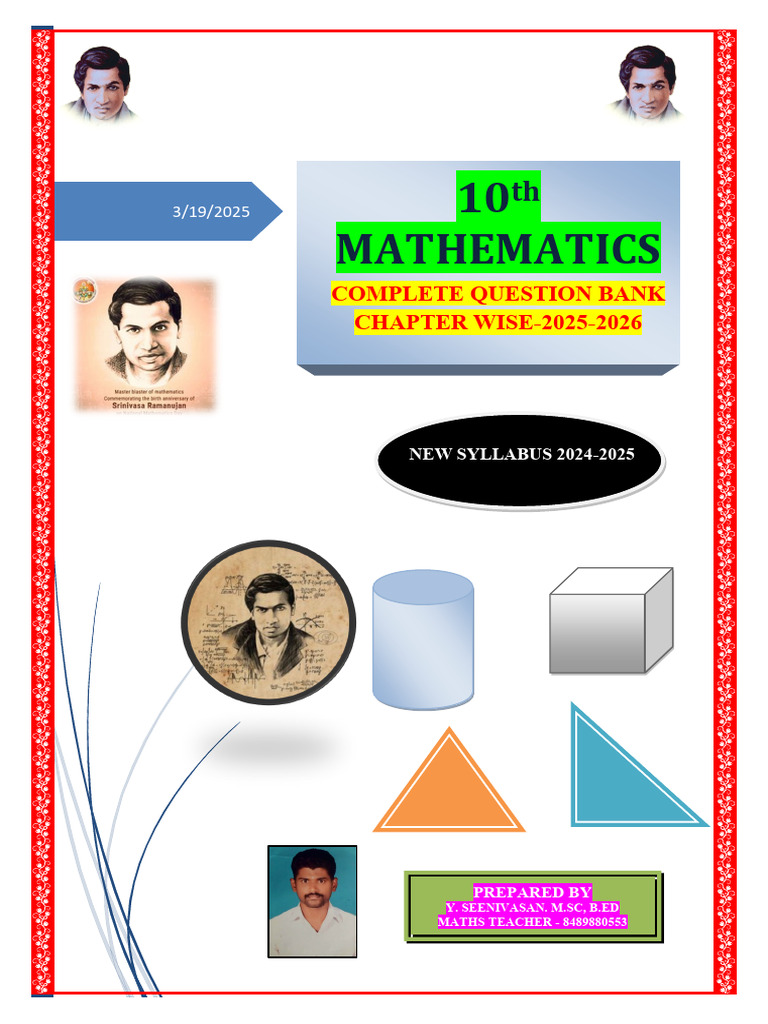 10th Maths Question Bank PDF Download | PDF