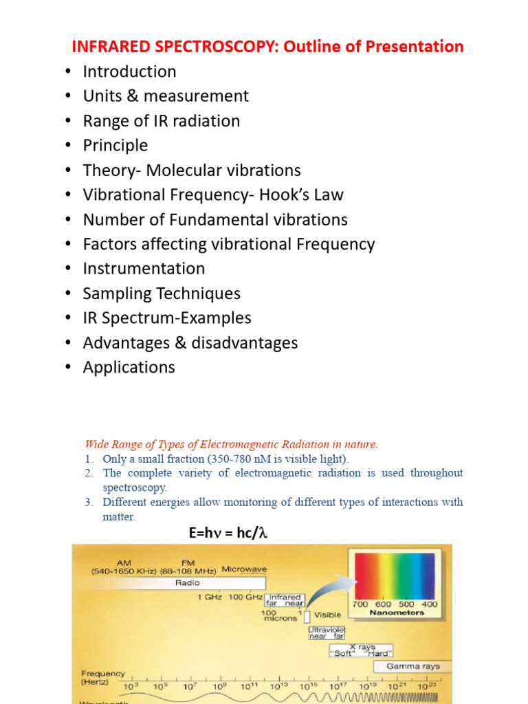 Infrared Spectroscopy Overview Guide | PDF | Infrared Spectroscopy ...