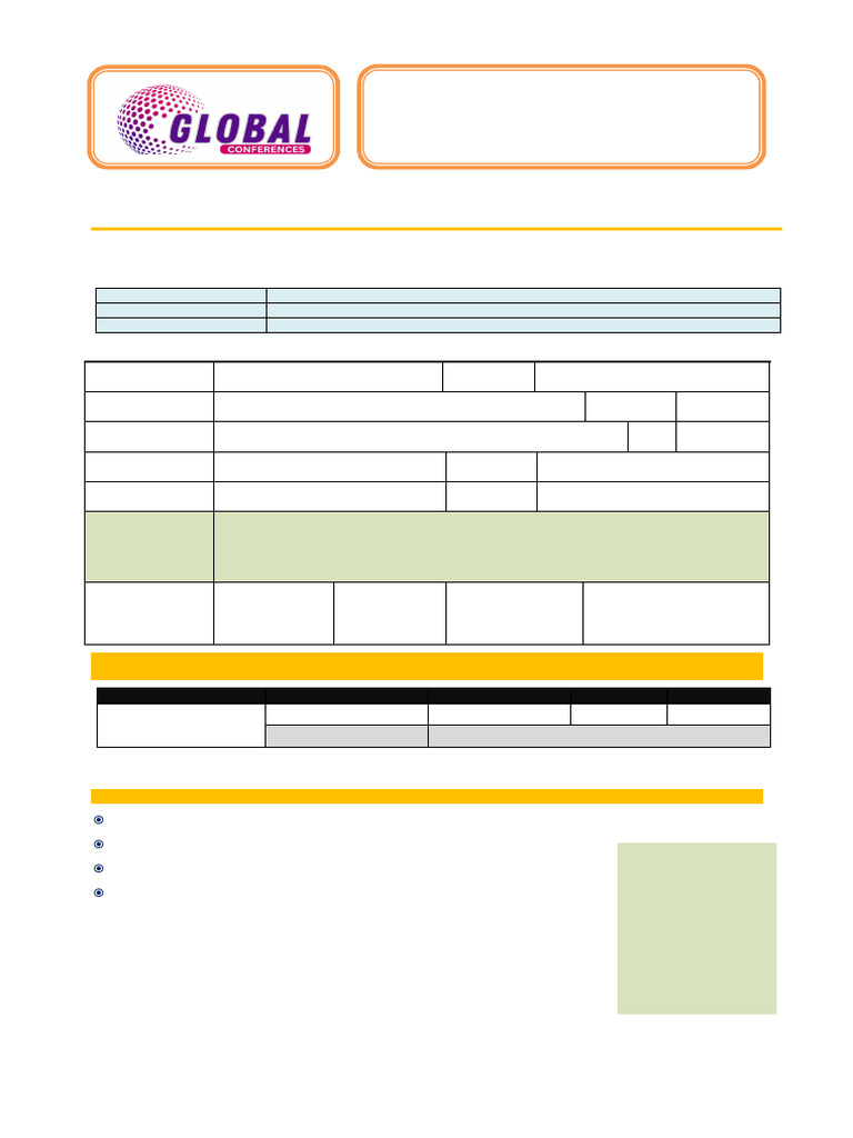 Global Conferences Listner Registration Form | PDF | Plagiarism ...