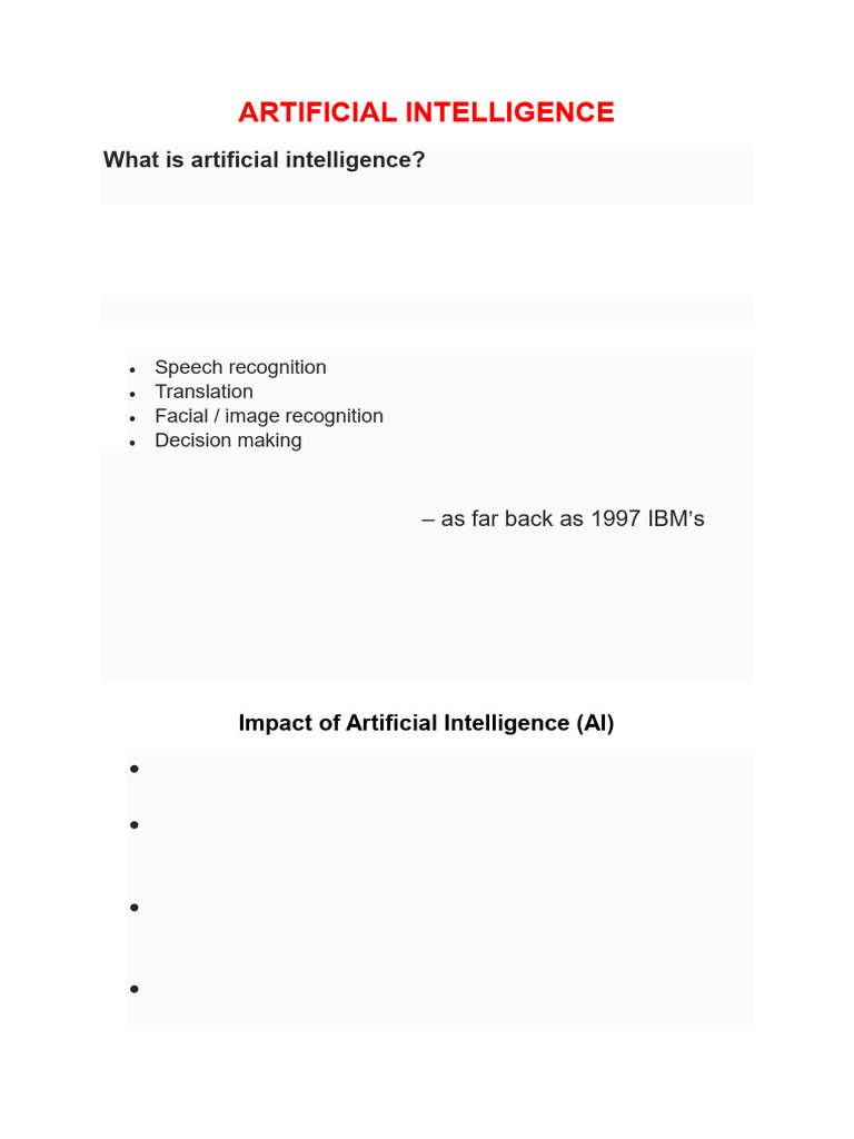 Understanding Artificial Intelligence Basics | PDF | Artificial ...