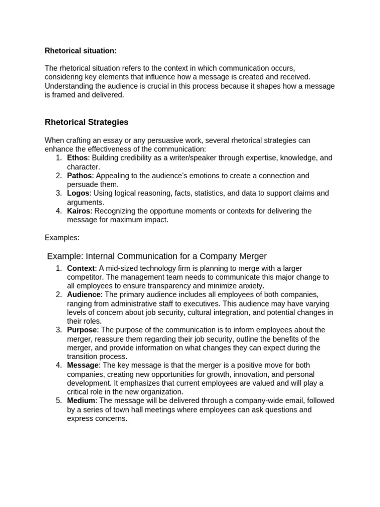 Understanding Rhetorical Strategies | PDF | Human Communication ...