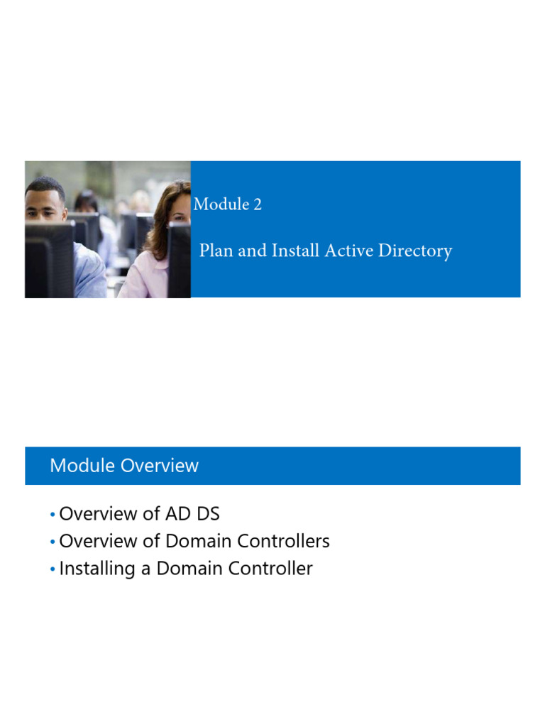 Chapter 2-Plan and Install Active Directory | PDF | Active Directory | System Software