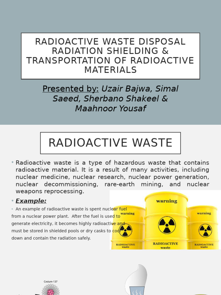 Radioactive Waste Disposal | PDF | Radioactive Waste | Radiation Protection