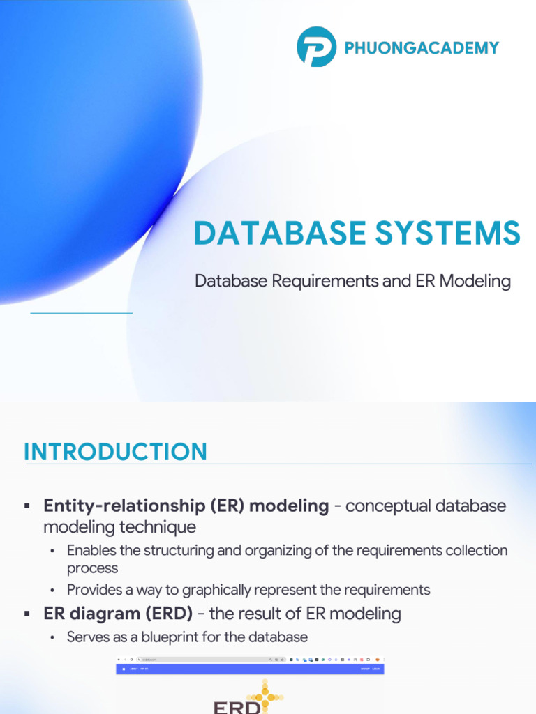 Database ER Modeling and Requirements Guide | PDF | Grammar