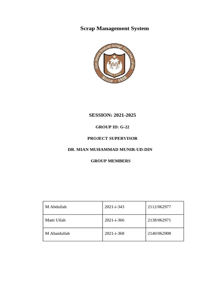 SMS 2nd New Draft Final | PDF | Databases | Scrap
