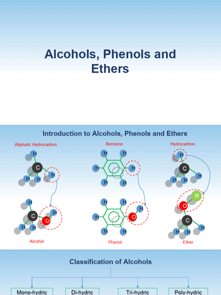 Alcohols, Phenols, Ethers Compressed | PDF | Ether | Ester