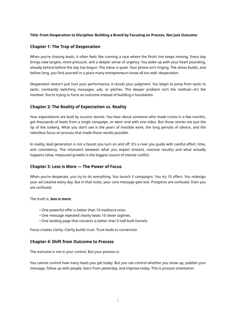 Build a Brand: Focus on Process | PDF | Psychological Concepts | Psychology