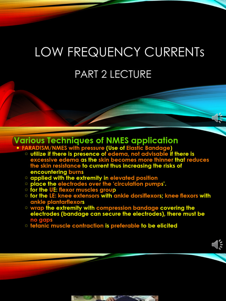 Low Frequency Current Part 2 | PDF | Healing | Wound Healing