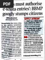 Guide to Applying for E-Khata in Bengaluru | PDF | Deed