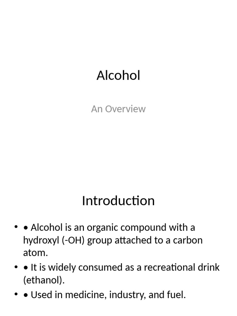 Alcohol Presentation | PDF