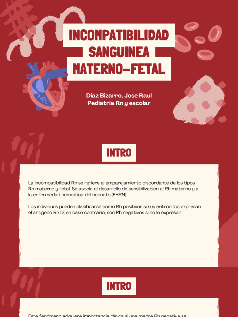 Incompatibilidad Rh Materno-Fetal: Guía Completa | PDF | Medicina ...