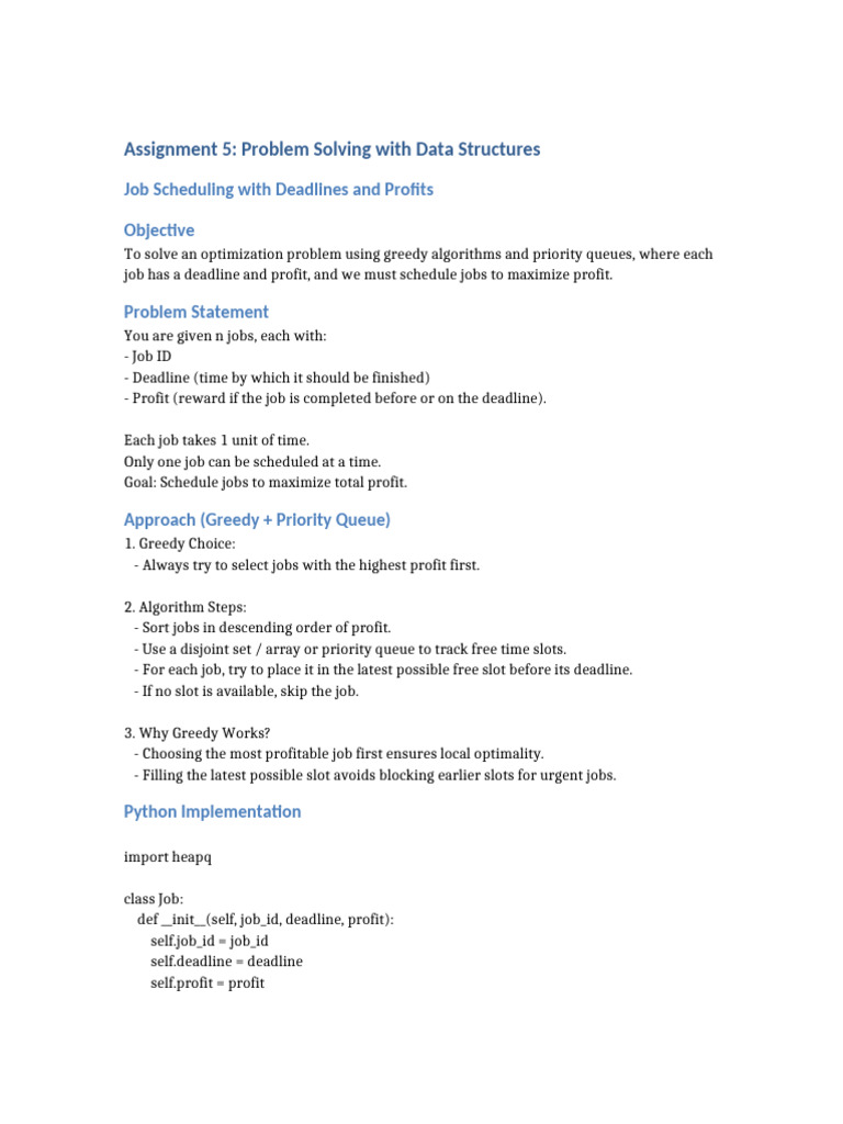 Assignment5 Job Scheduling | PDF | Scheduling (Computing ...