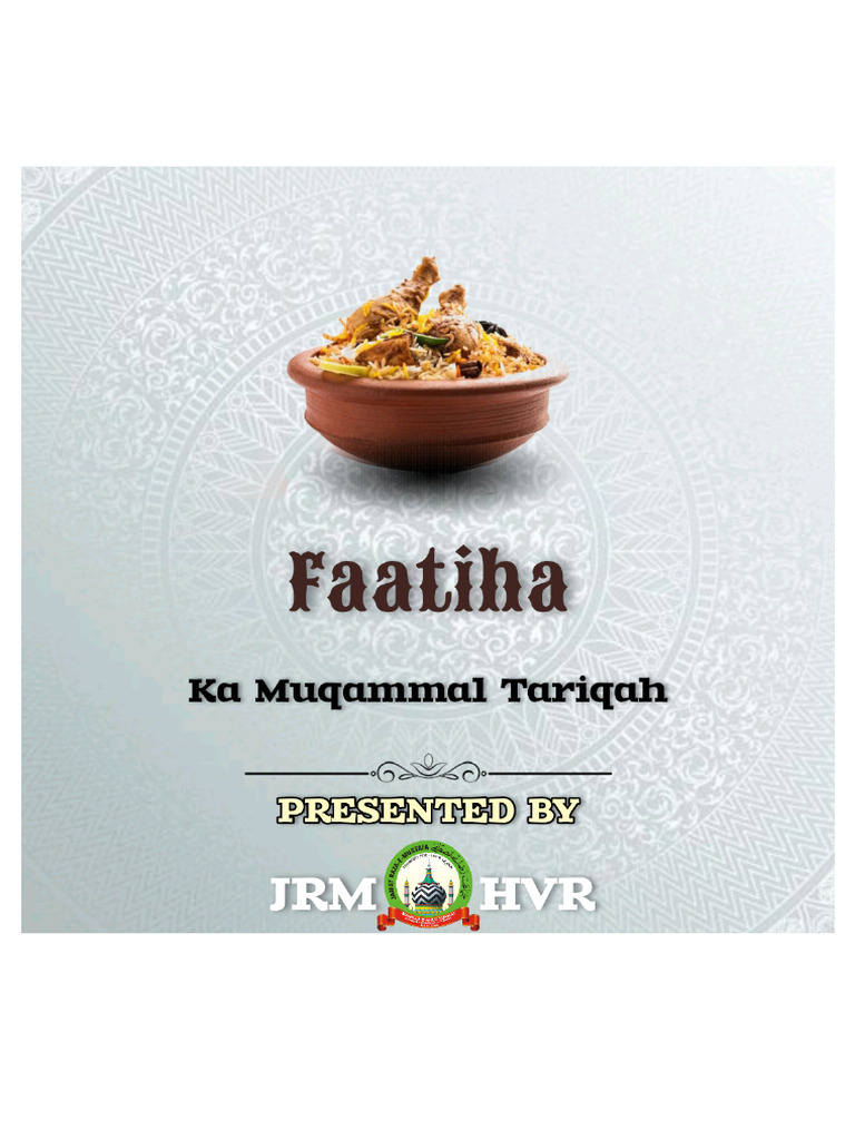 Fatiha Ka Tariqah JRM | PDF