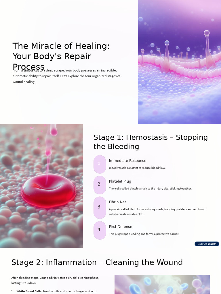 The Miracle of Healing Your Bodys Repair Process | PDF | Wound Healing ...