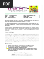 SHORT SENSORY PROFILE Child2 | PDF | Somatosensory System | Behavioural ...