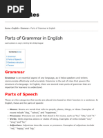 English Grammar Full Notes | PDF | English Grammar | Part Of Speech