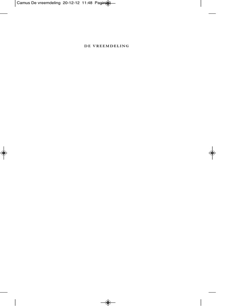 De Vreemdeling | PDF