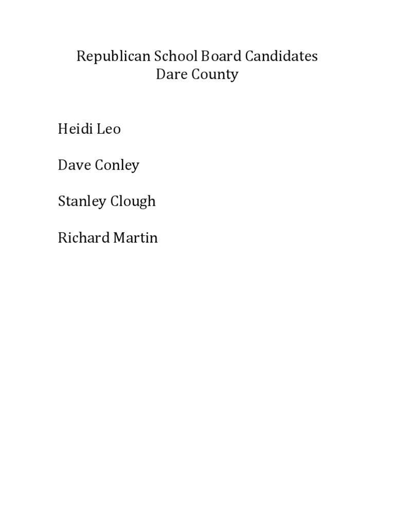 Republican School Board Candidates | PDF