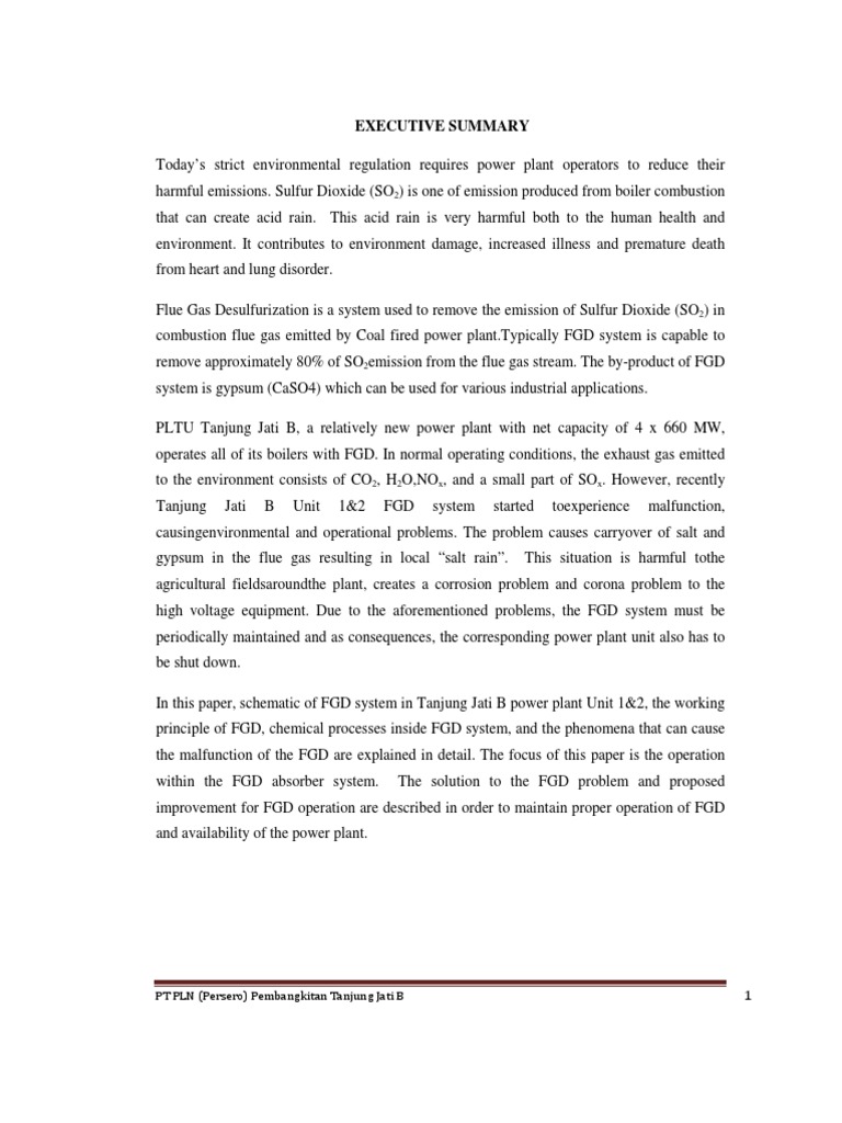 FGD Unit 1-2 (Content) | PDF | Sulfur Dioxide | Exhaust Gas
