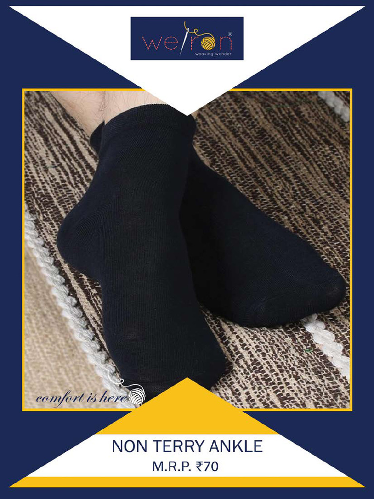 Welron Brand 70 MRP Ankle Socks Product Catalogue 1 | PDF