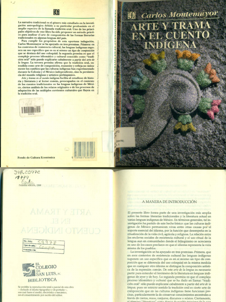 Arte y Trama en El Cuento Indígena, Carlos Montemayor | PDF