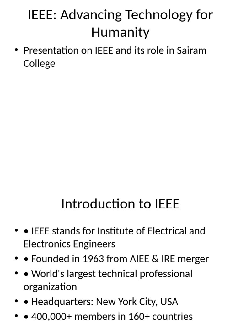 Understanding IEEE's Role and Impact | PDF