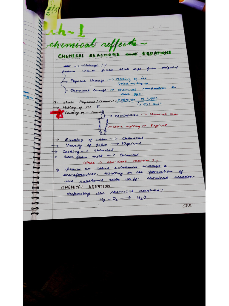 Chem CH - 1 Class 10 Handwritten Notes | PDF