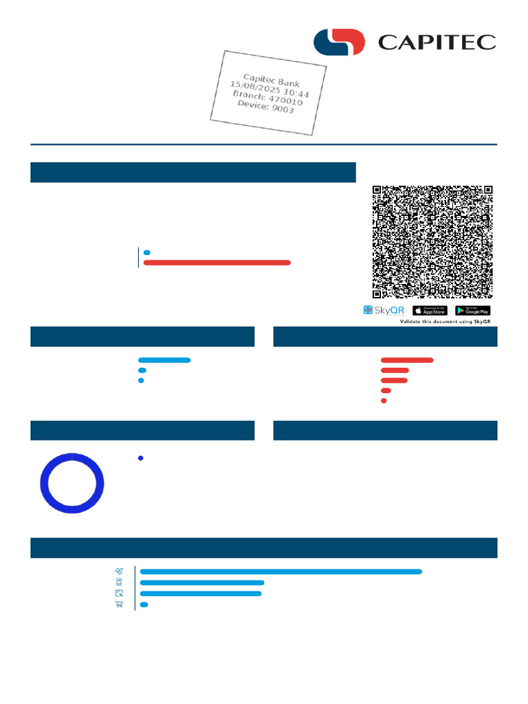 Capitec Bank Account Statement Summary | PDF | Debit Card | Cash