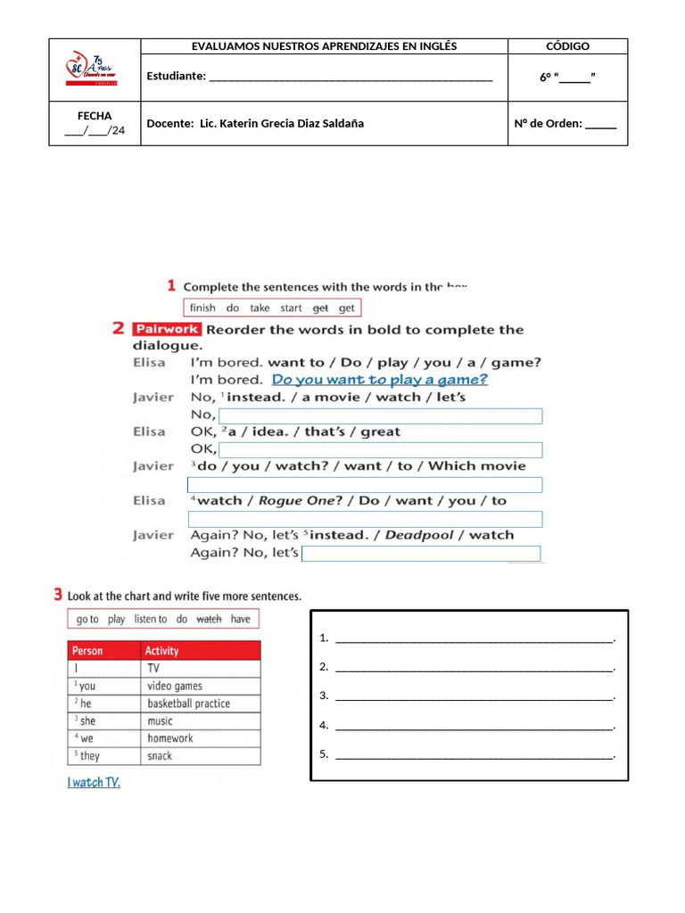 Test 4 - 6TH | PDF