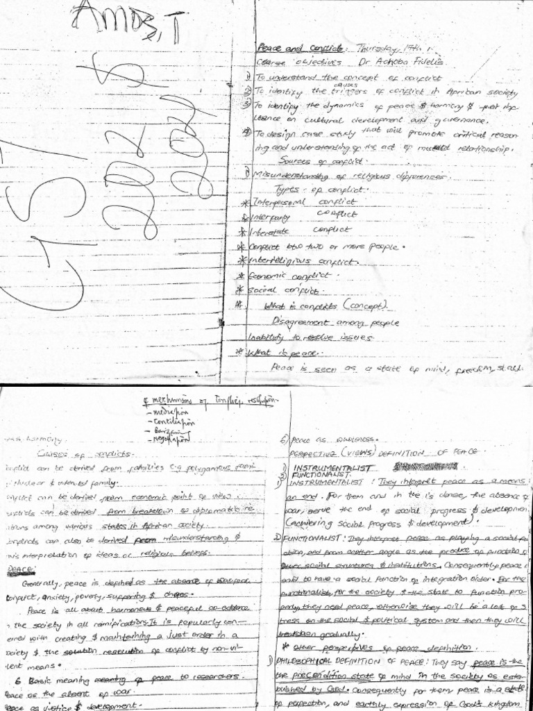 GST202 - Peace and Conflict Resolution | PDF