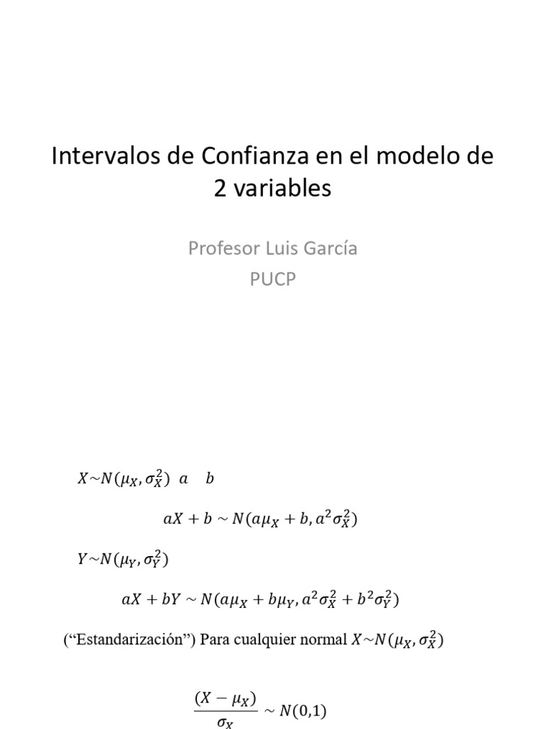 Intervalos de Confianza en Modelos Bivariantes | PDF | Intervalo de ...